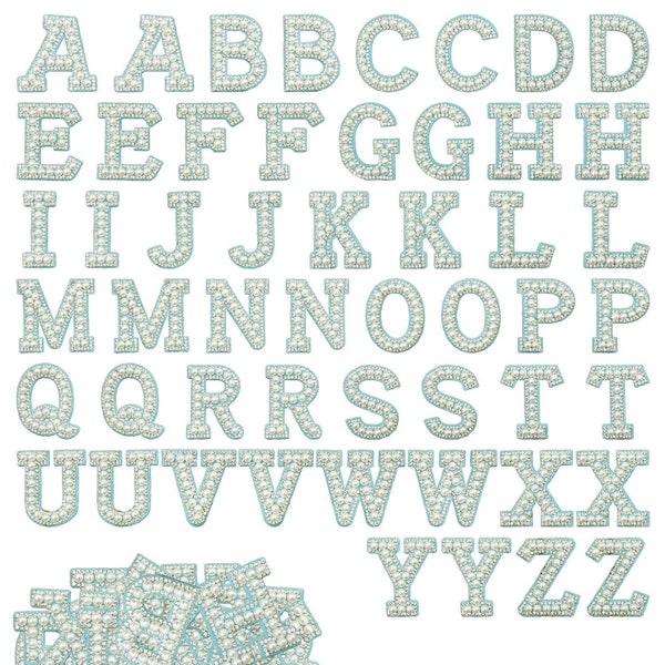 Pearl Letter Appliques - Etsy