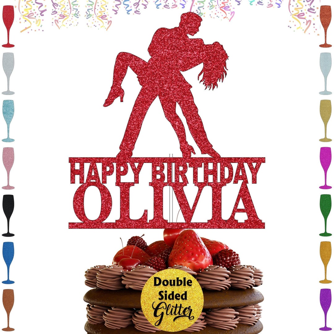 Dancing Couple Cake Topper Personalised Girls Boys Birthday Cake ...