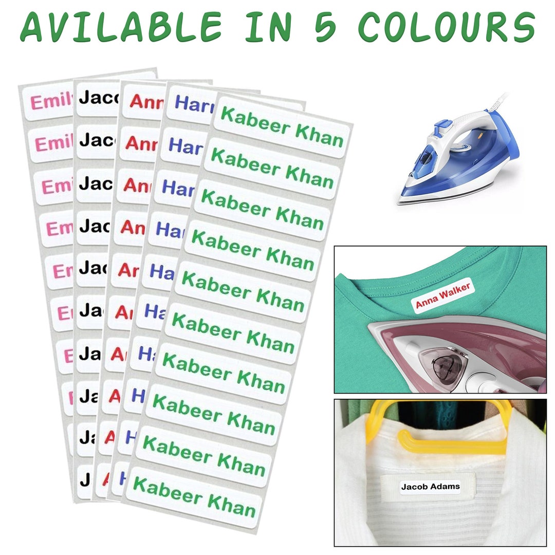 100 X Iron on Labels Labels for Schools Nursing Homes and Daycare ...