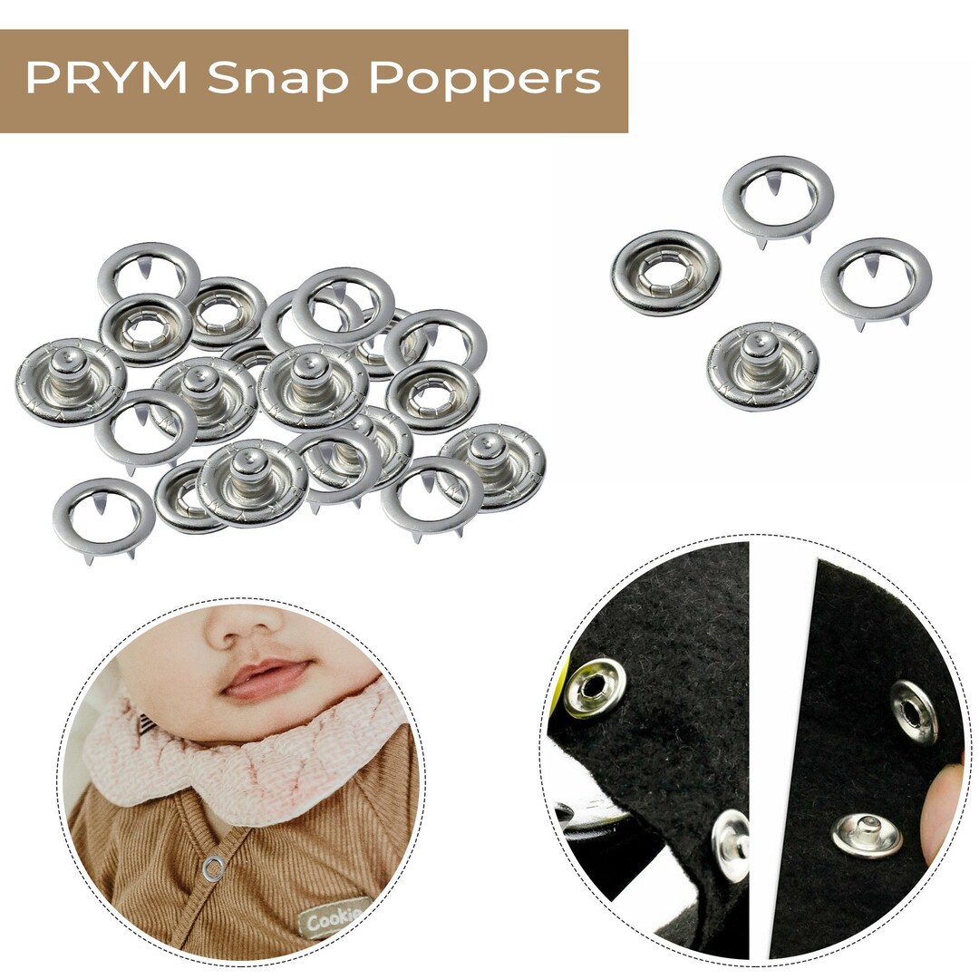 PRYM Snap Poppers Fasteners Prong Ring Press Studs Buttons for ...