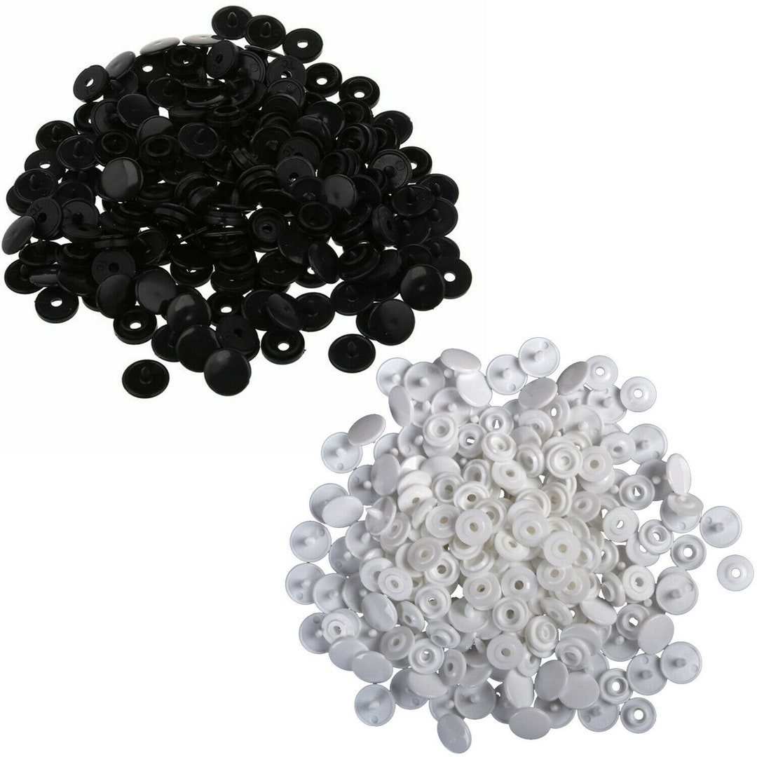 T3 T5 Genuine KAM Snaps Plastic Snaps Black White Push Buttons ...