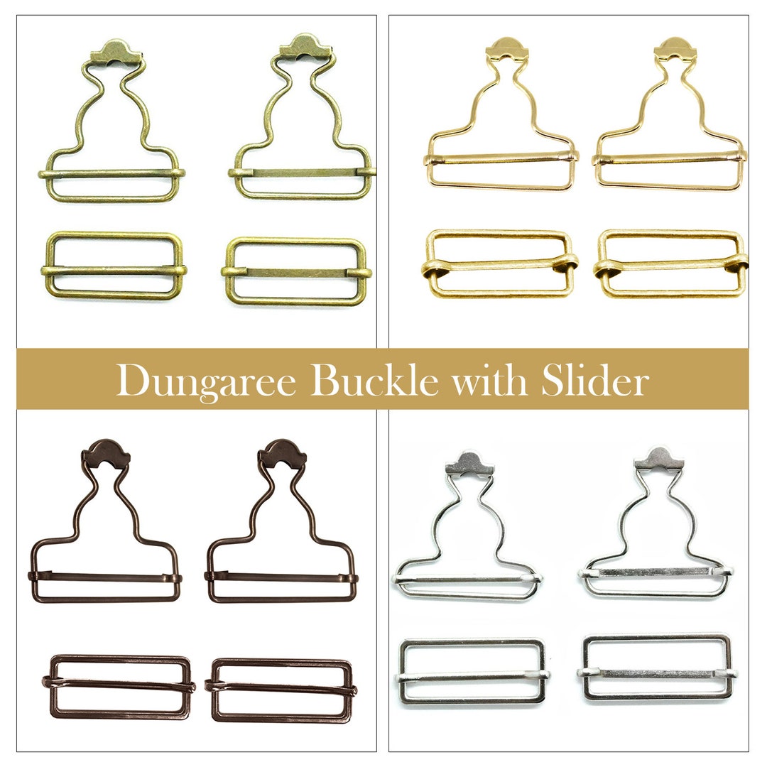 Dungaree Buckles With Rectangle Slider Fasteners for Suspenders and ...