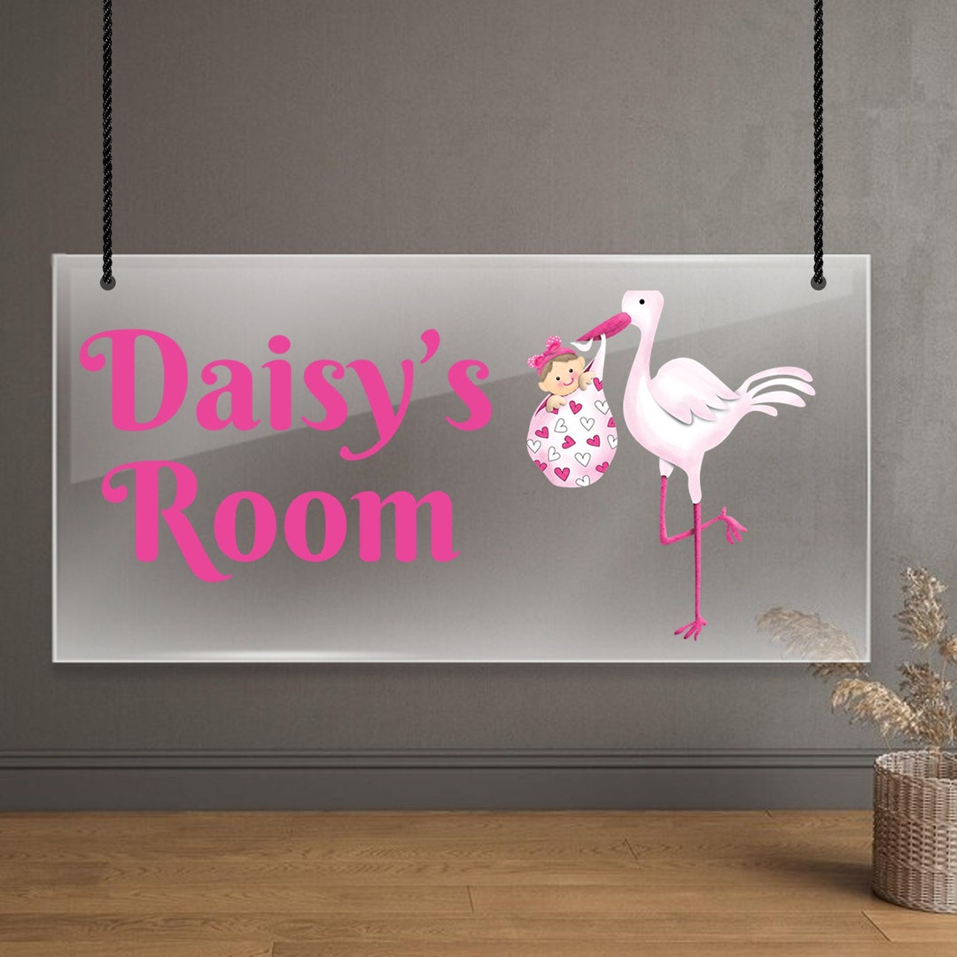 Personalised Flamingo Acrylic Room Sign Custom With Any Name Flamingo ...