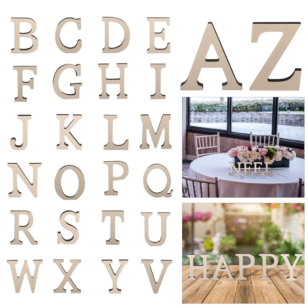 Wooden Large Letters Alphabets Uppercase Letter Art Stencils for Kids ...
