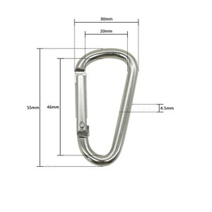 Silver Carabiner Small Spring Clip Snap Clasp Hook Keyring - Etsy UK