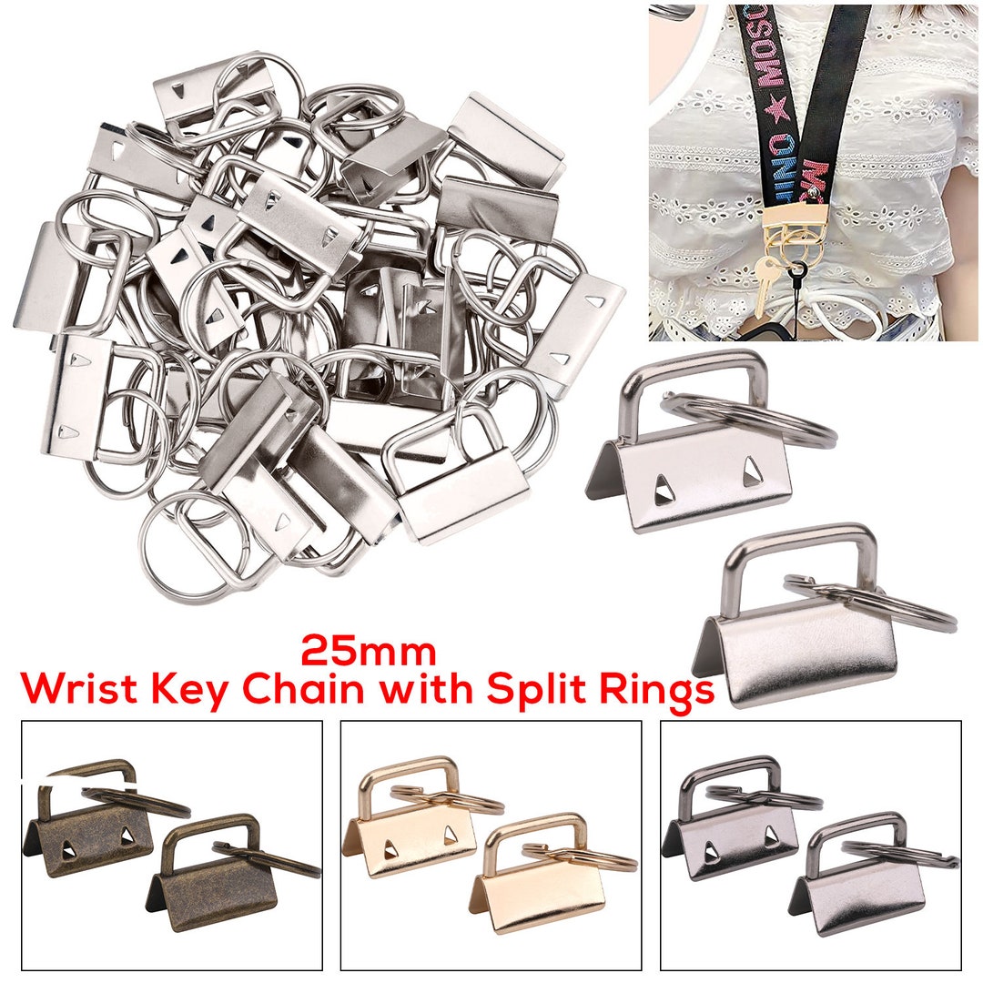 Wristlet Keychain With Split Rings Key Fob Hardware Wrist Key Holder ...