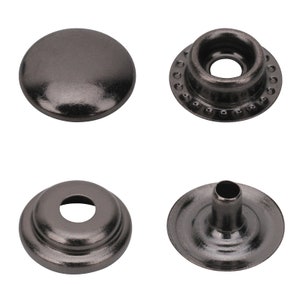 10MM Press Studs 4 Parts Durable Snap Fasteners No Sew Metal Buttons ...
