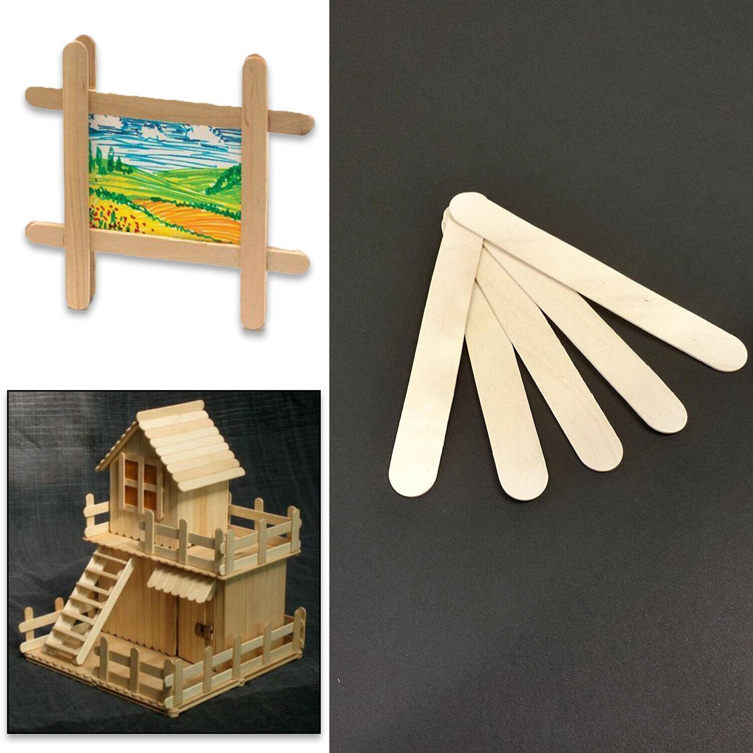 Jumbo Plain Coloured Lolly Sticks Wooden for Making Craft - Etsy