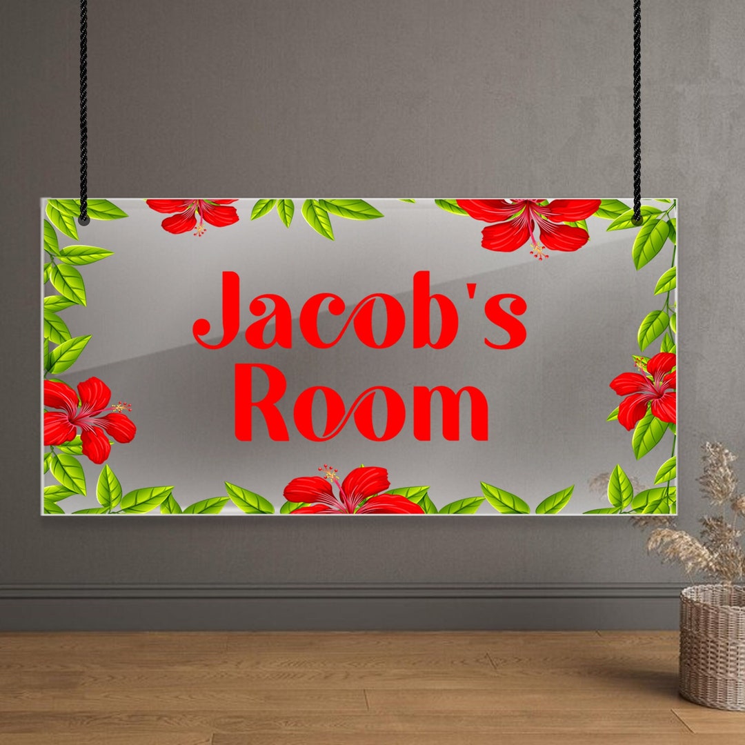 Personalised Clear Acrylic Room Sign Custom With Any Name Acrylic Room ...