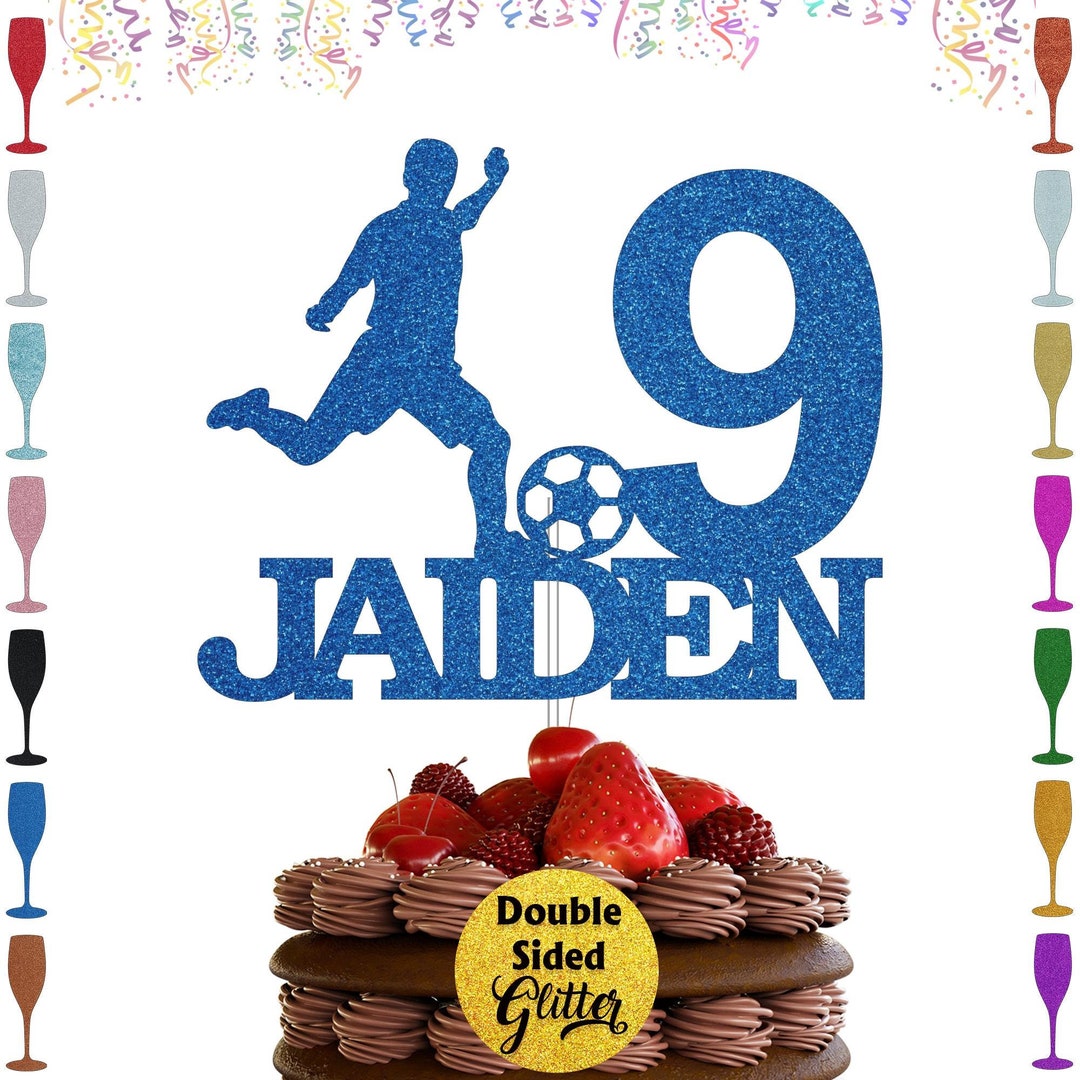 Personalised Football Cake Topper Football Lover Cake Topper - Etsy