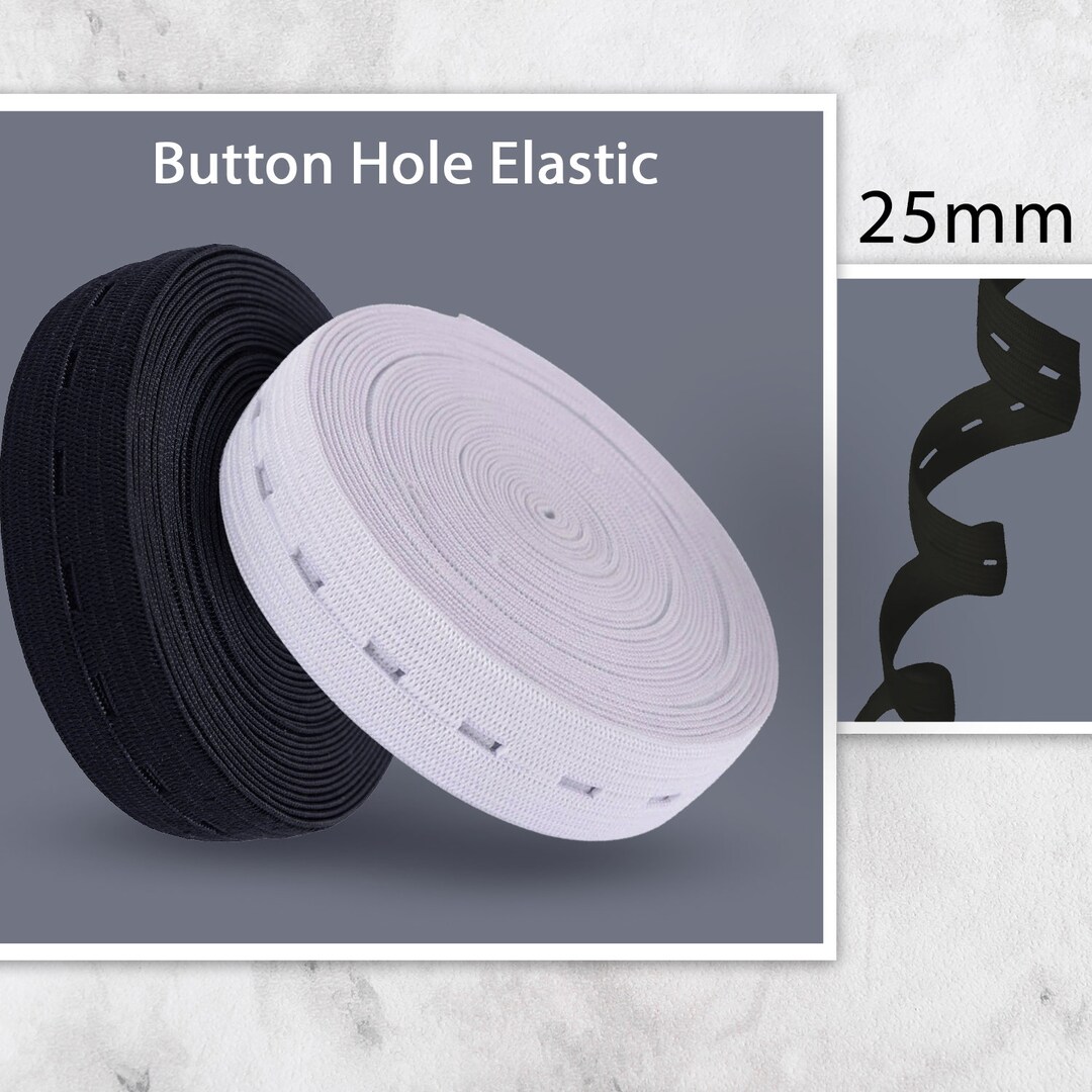 25mm Button Hole Elastic Tape Stretchable Cord for Trouser - Etsy UK