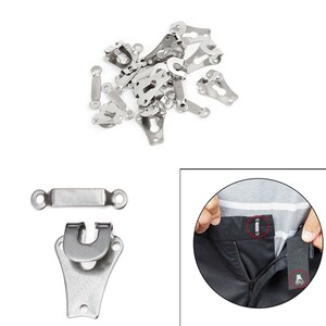 50 X 9mm Trouser Hook and Bar Sewing Eye Closure Fasteners for Trousers ...