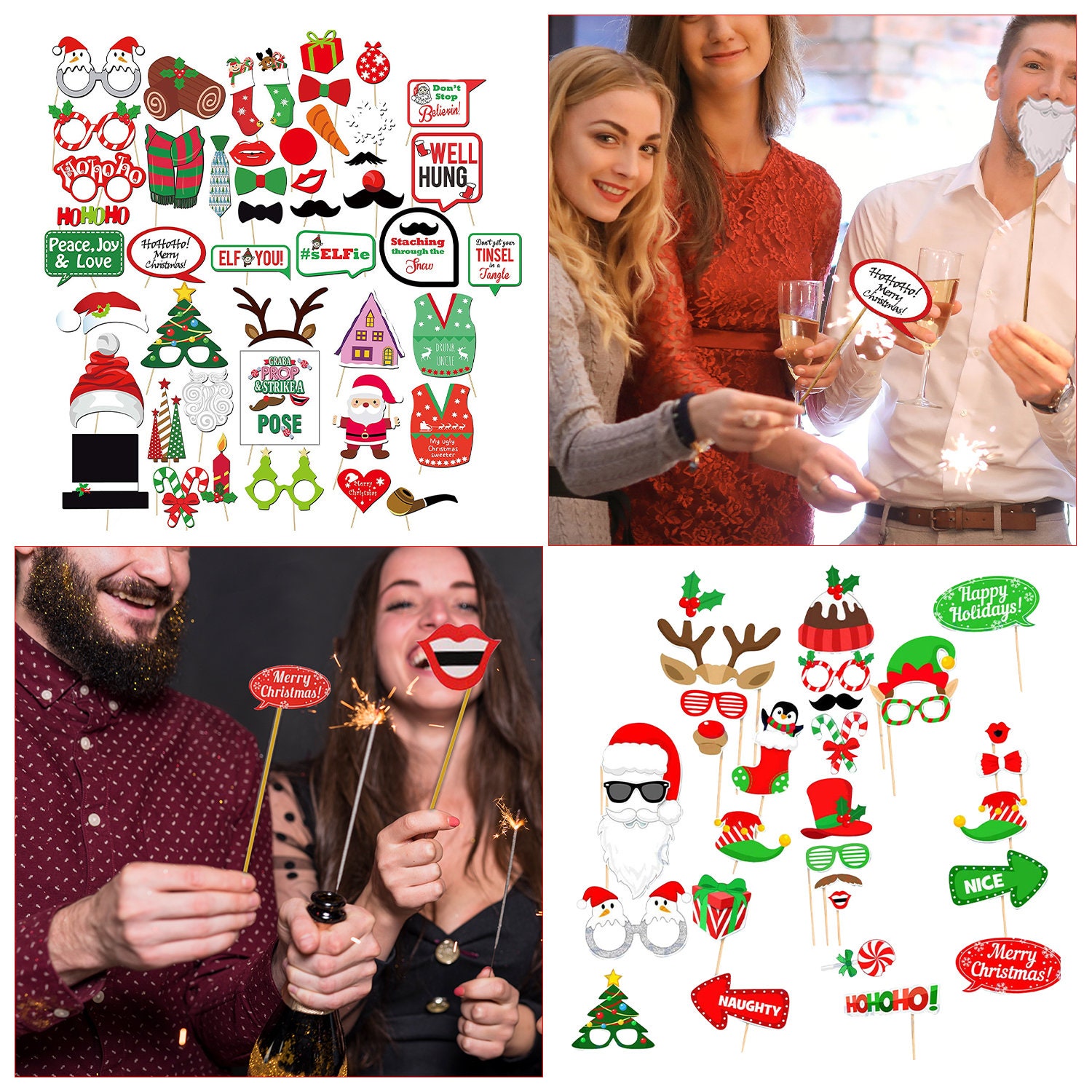 Diy Christmas Photo Booth Props
