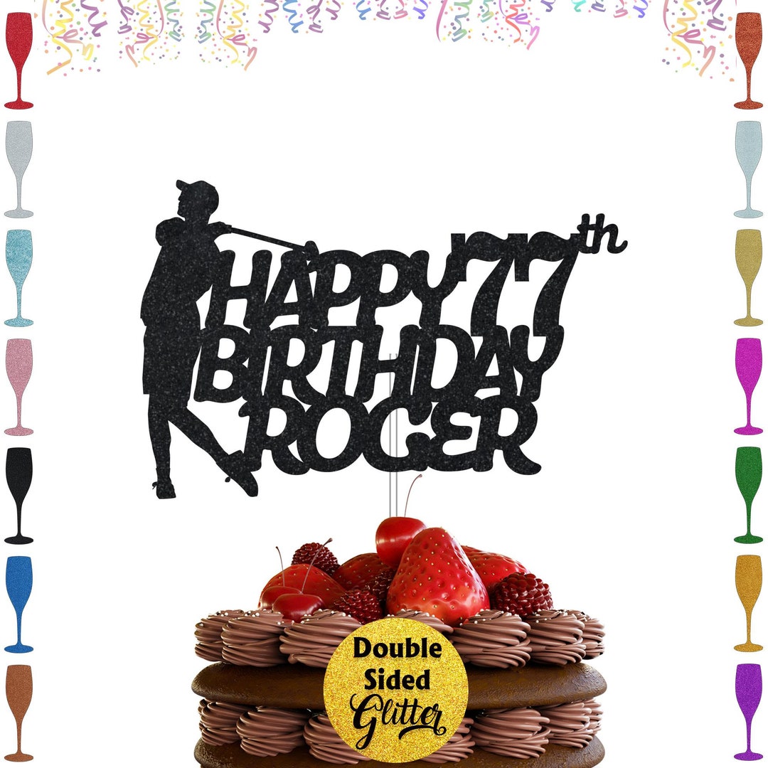 Personalised Golfer Cake Topper, Custom With Any Name Any Age Golf ...