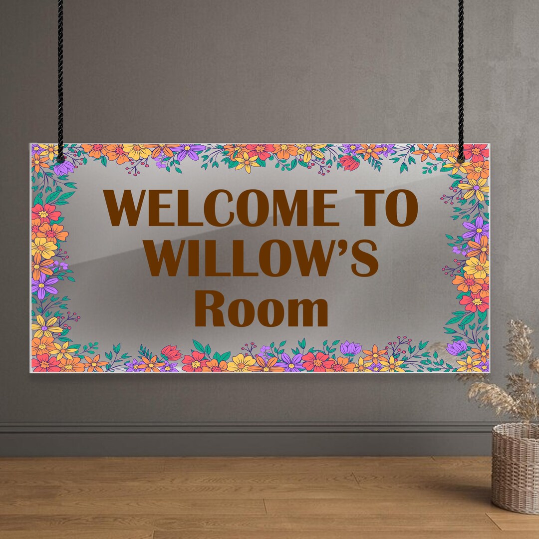 Personalised Welcome Acrylic Sign Custom With Any Name Clear Acrylic ...