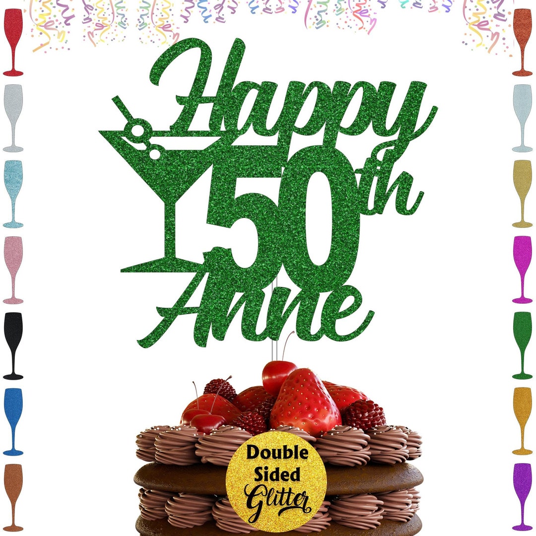 Martini Glass Cake Topper / Cocktail Cake Topper - Etsy