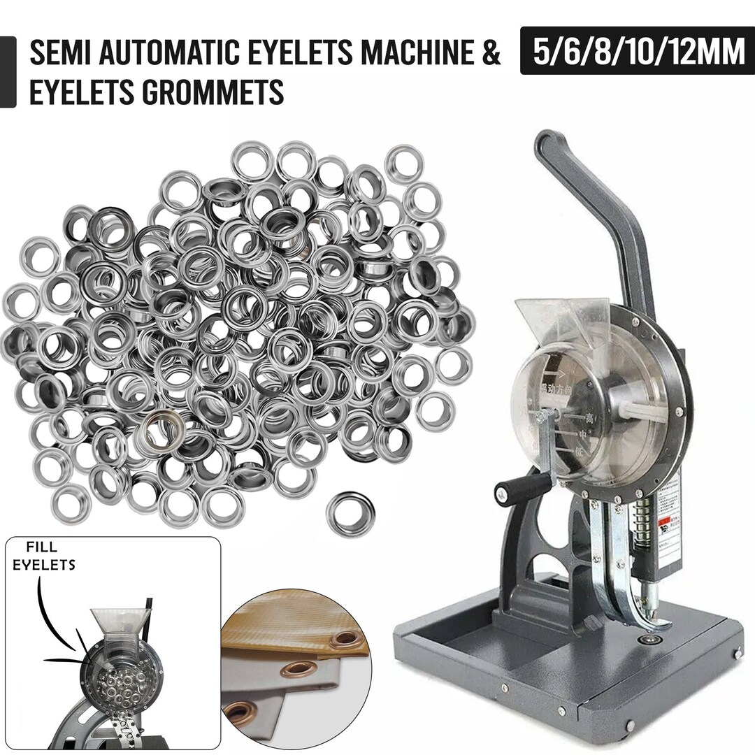 Semi-automatic Eyelet Machine, Grommet Punching and Setting Machine and ...