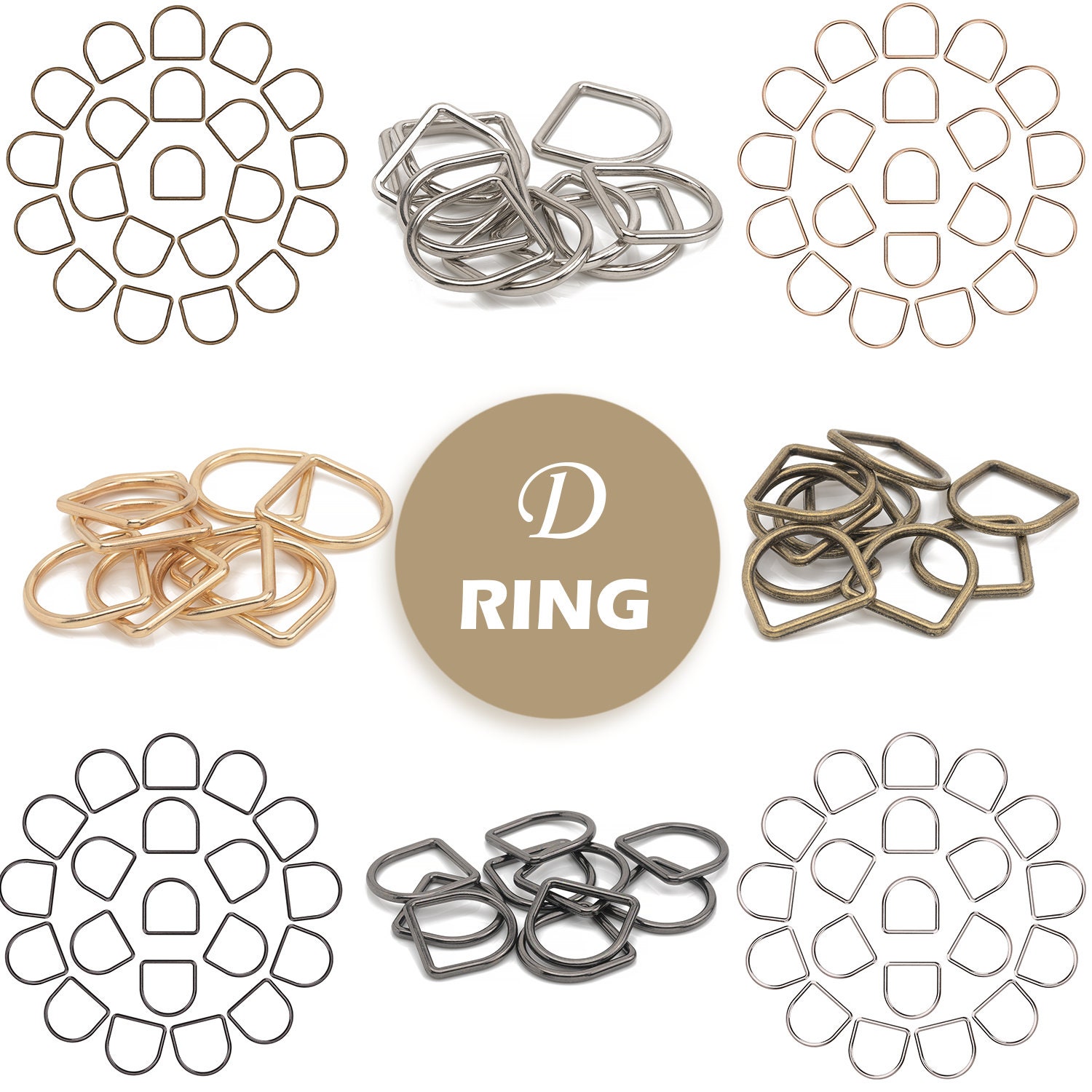 Solid Welded Metal D Ring Fasteners Durable Buckle for Hand - Etsy UK