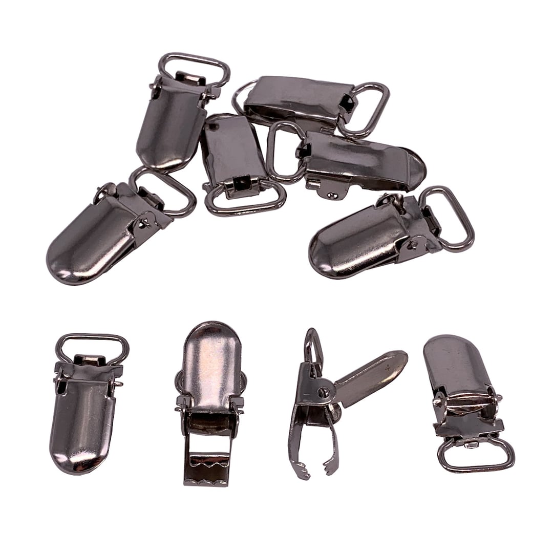 1cm Silver Metal Slider Trigger Snap Hook Buckle Dummy Hand Suspender ...