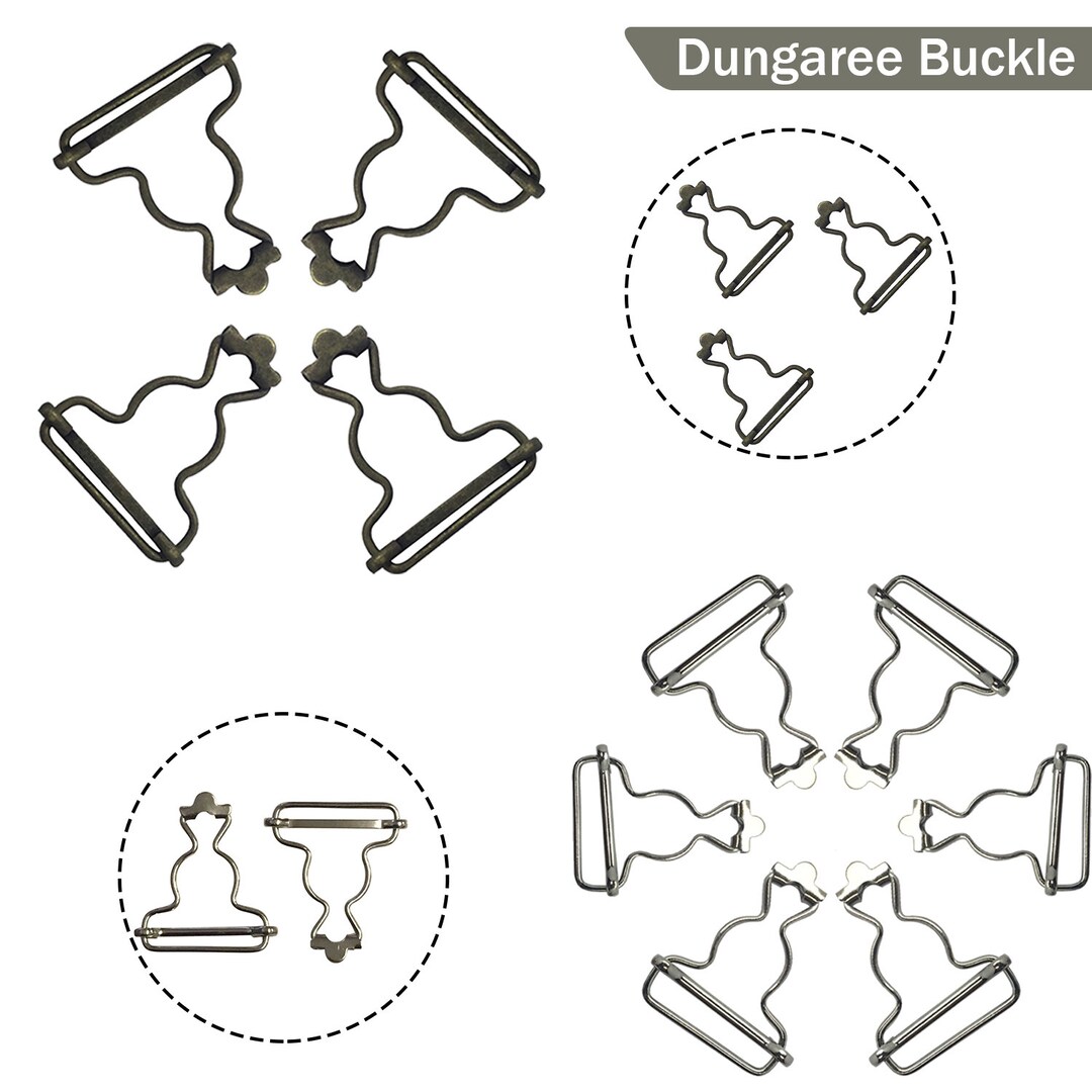 45mm X 30mm Silver Dungaree Fasteners Buckle Clip Buttons - Etsy UK