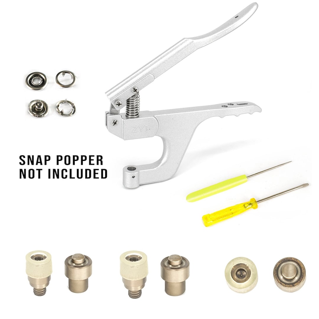 Snap Poppers Press Studs Fasteners Fixing Die Tool Set for ZYT Plier ...