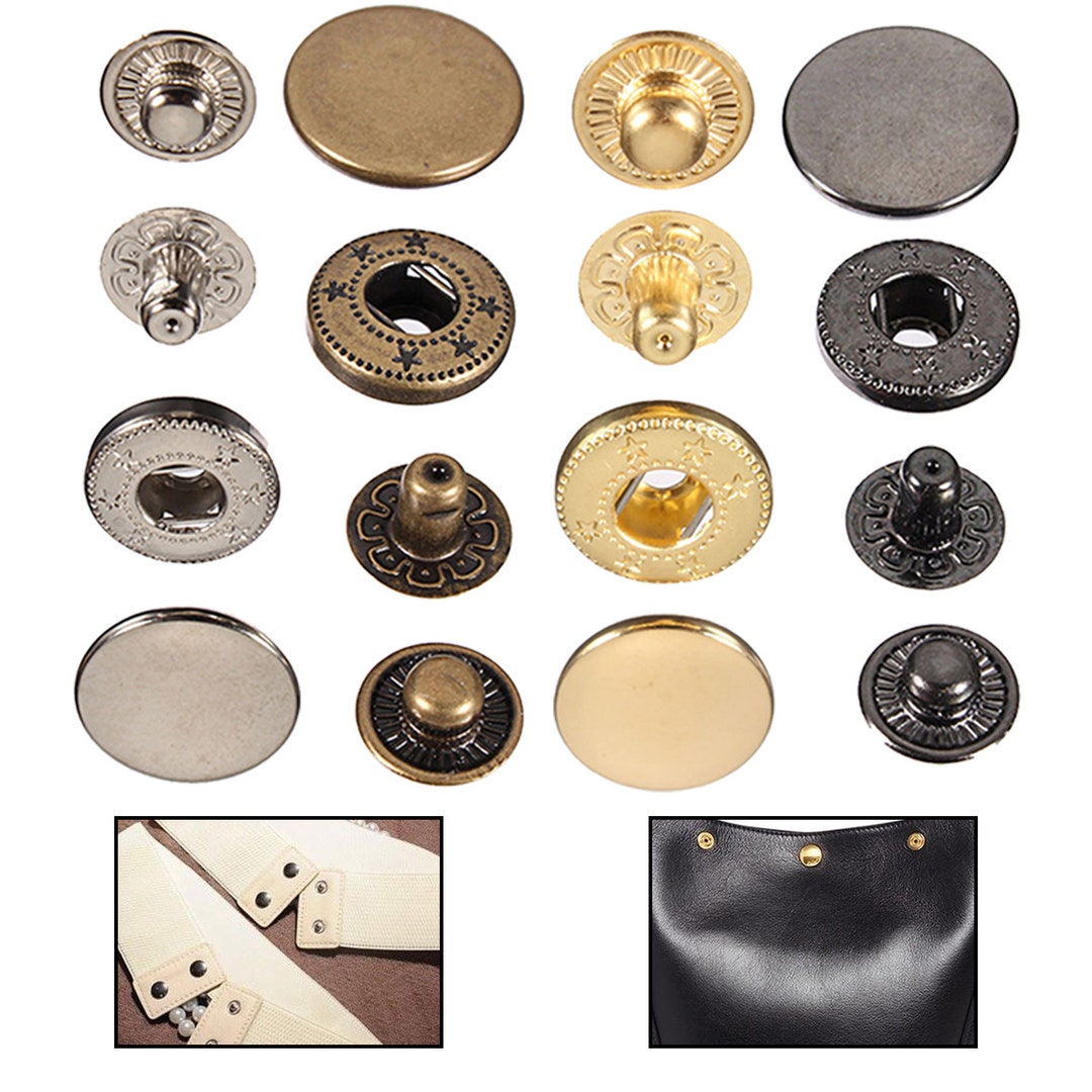 S Spring Press Studs Snap Fasteners 4 Part Sets Button Durable - Etsy