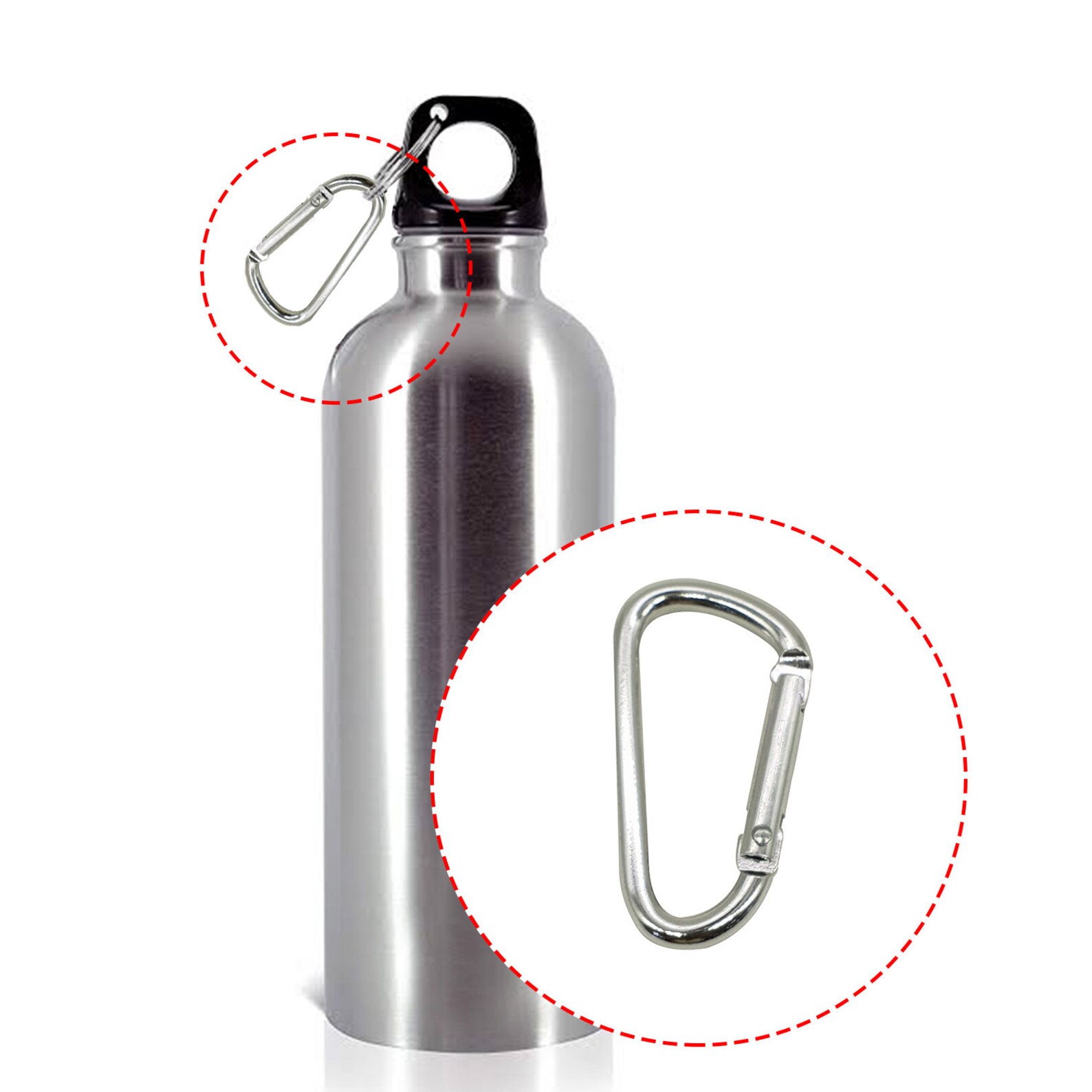 Silver Carabiner Small Spring Clip Snap Clasp Hook Keyring | Etsy UK