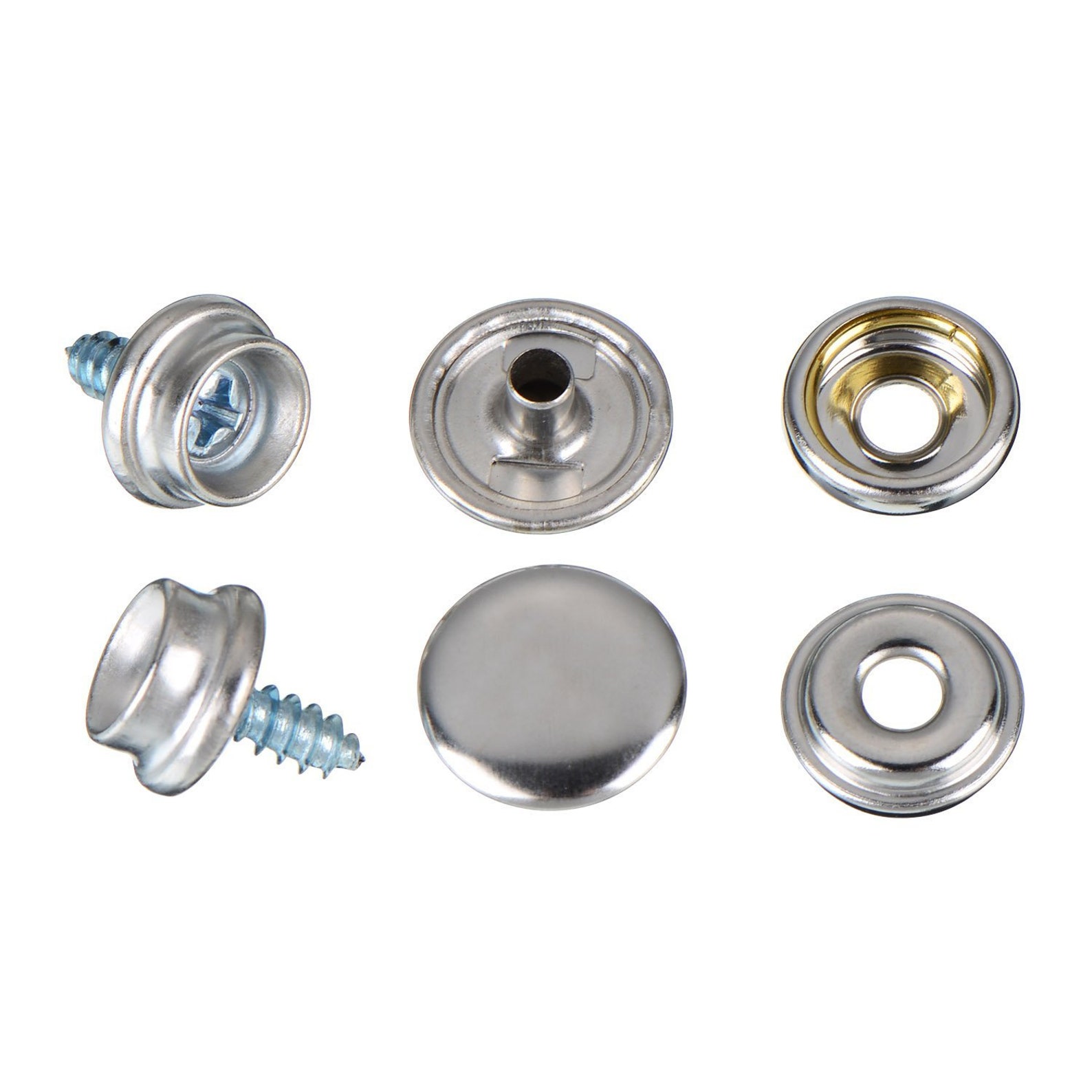 15mm Silver Heavy Duty Press Studs Snap Fasteners With Screw 3 - Etsy