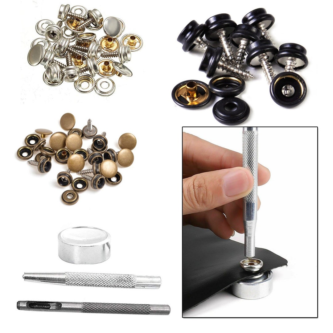 15mm Screw Press Studs With 3pcs Toolkit for Leather Crafts - Etsy