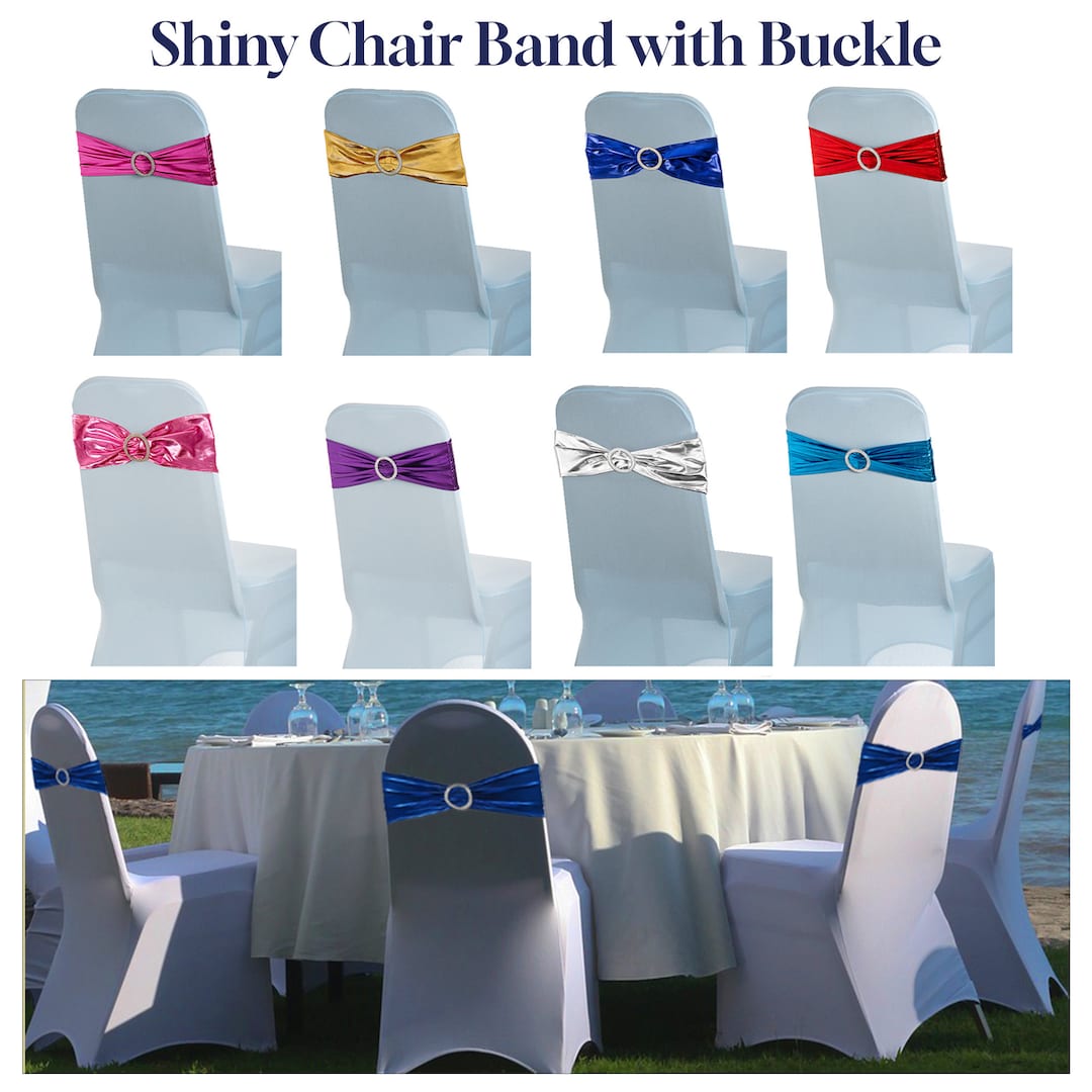 Chair Band With Slider Buckle Stretch Fabric Chair Band Sash Elastic ...