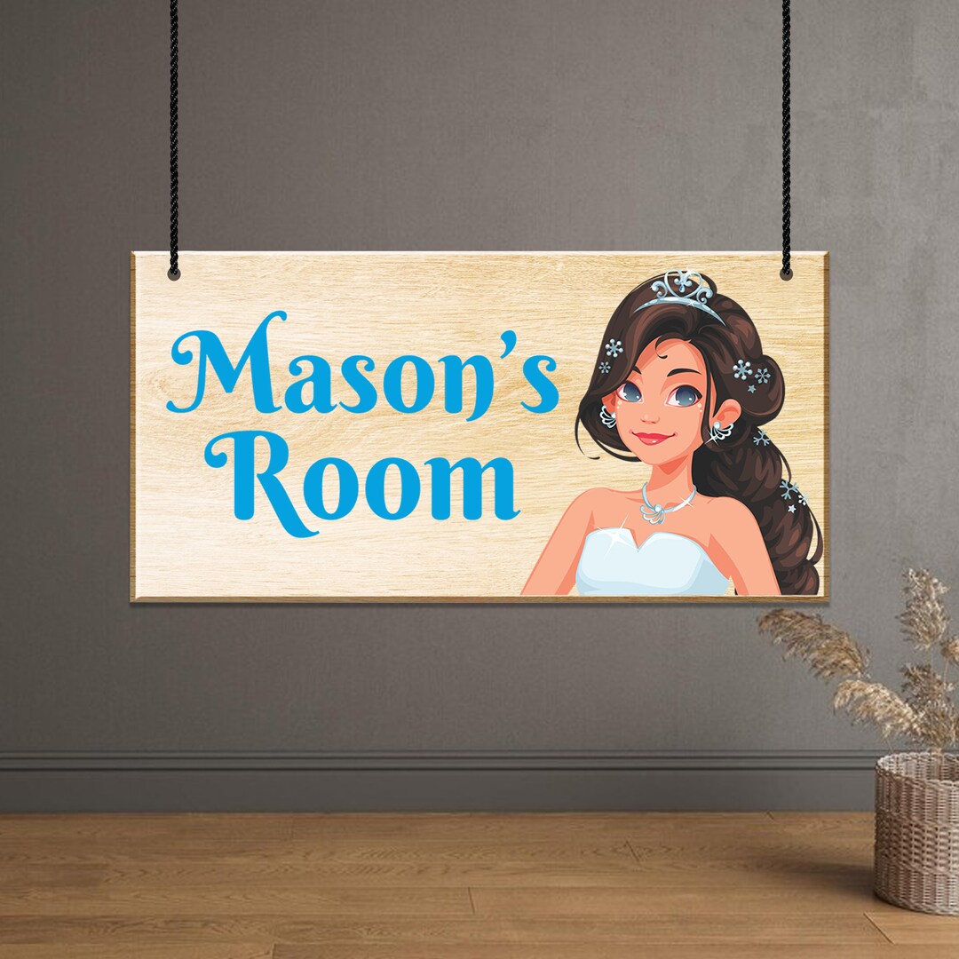 Personalised Room Door Sign Custom With Any Name Princess Room Sign ...
