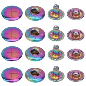 S Spring Snap Fasteners, Rainbow S Spring Snaps, Metal S Spring Press ...