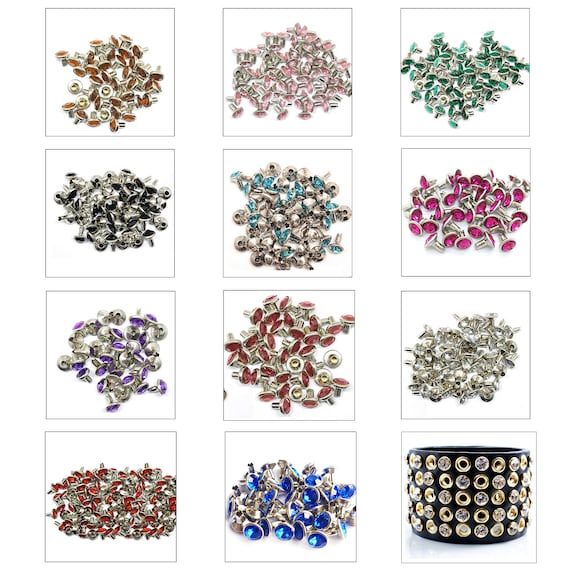 Diamante Rivets for Leather Craft Clothing Decoration Arts & | Etsy