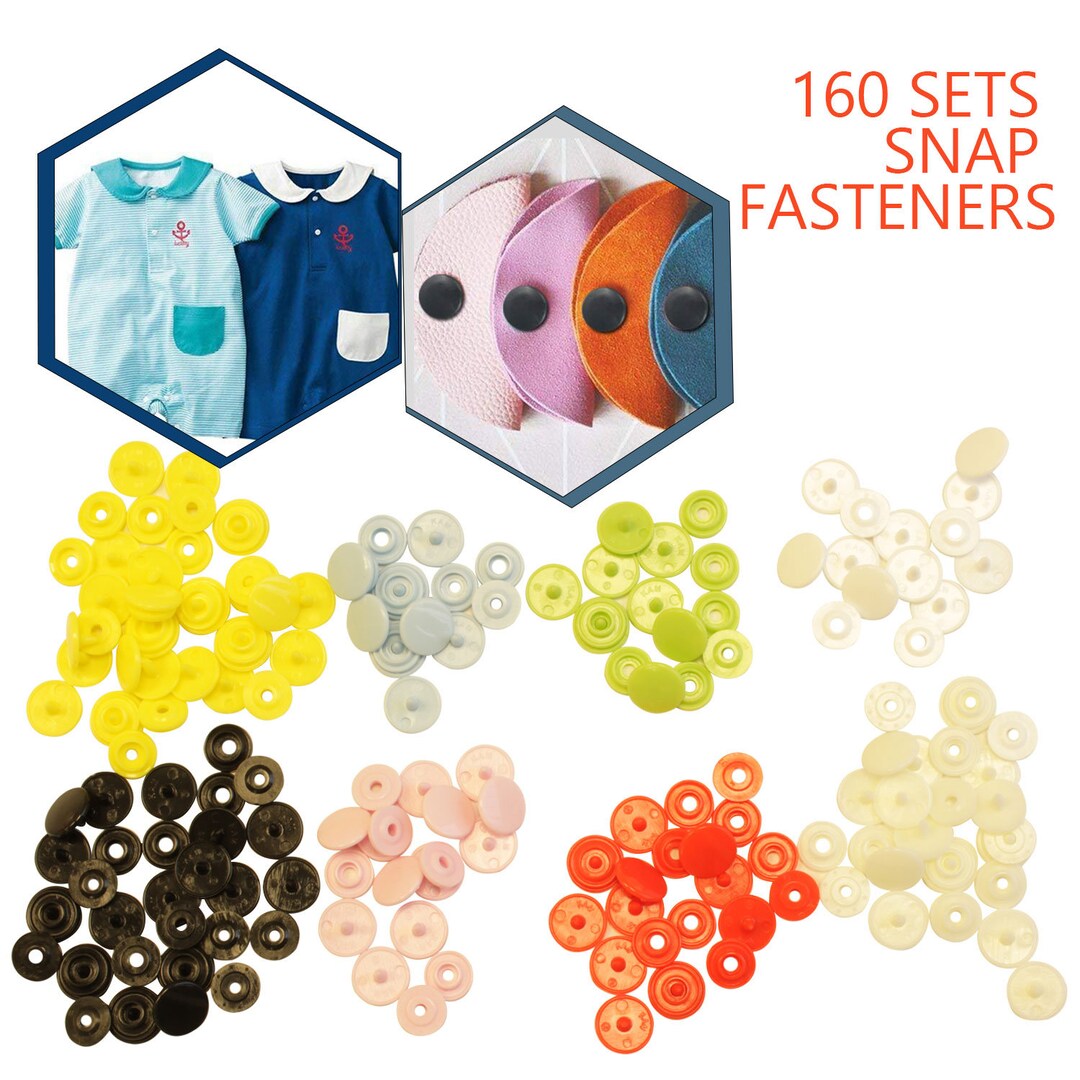 No Sew KAM Snaps Fasteners T3 Plastic Poppers Buttons for DIY Clothing ...