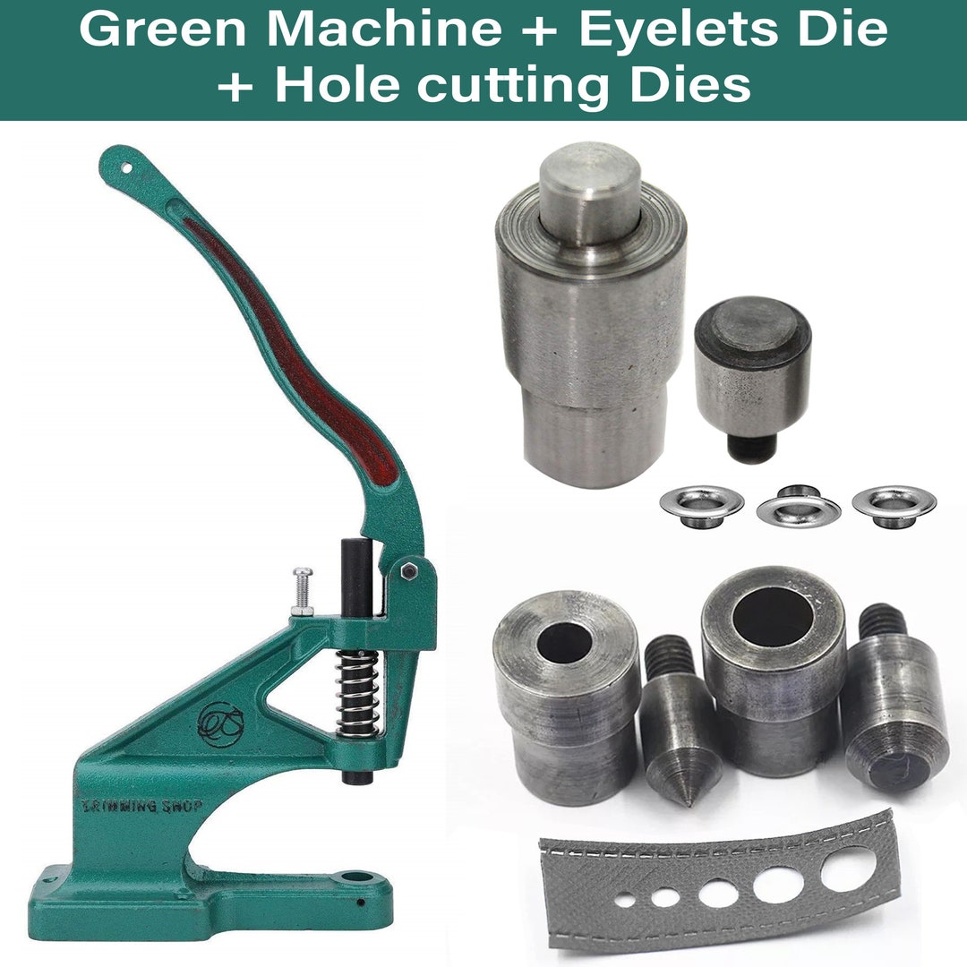 2mm-20mm Eyelet Fixing Dies & Hole Cutting Dies With Green Hand Press ...