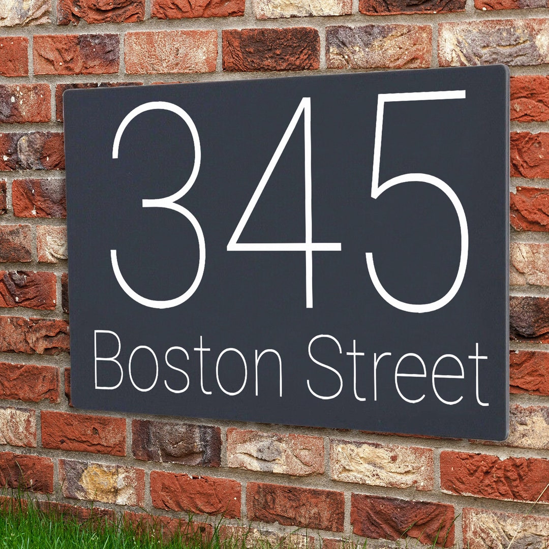 Customised House Number Door Name Plaque 150mm X 100mm Personalised ...