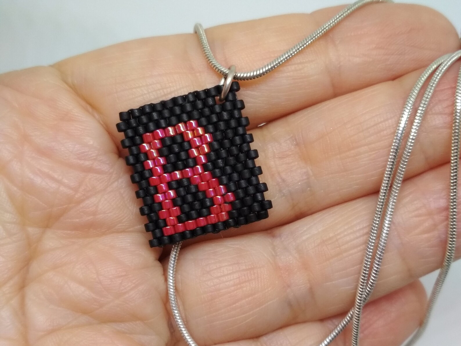 Brick Stitch PDF Tutorial Step by Step for Beginners Initial Necklace ...