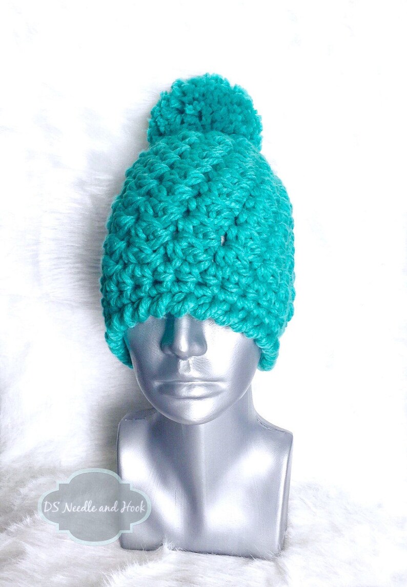 Chunky Crochet Hat Pattern, Trendy Crochet Beanie Pattern, Crochet ...