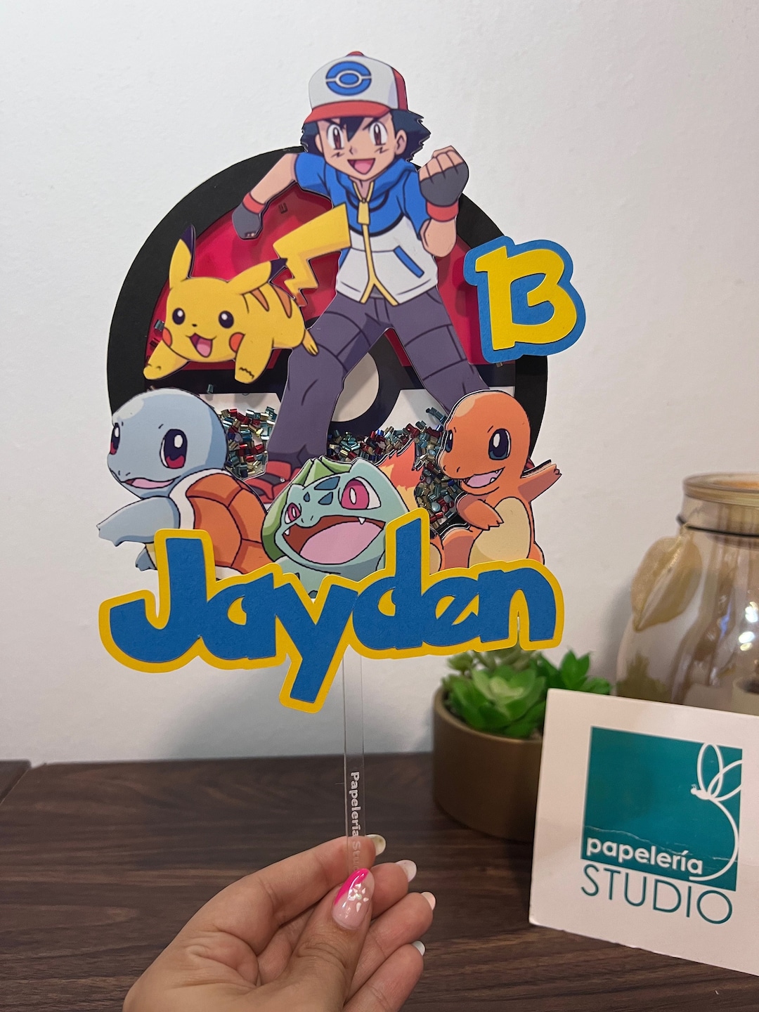 Pokemon Cake Topper Shaker | Pokemon Birthday | Cake Topper Shaker ...