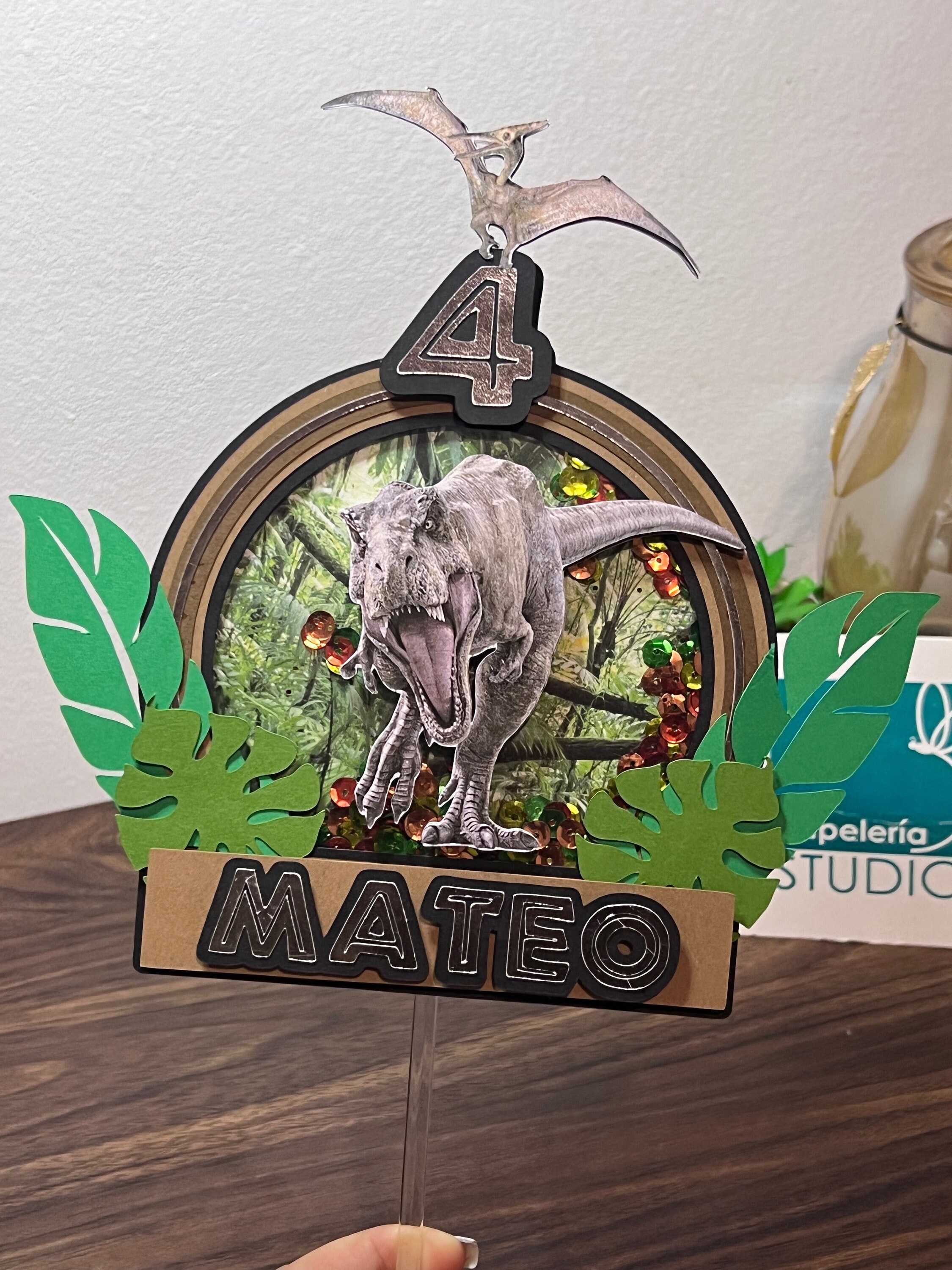 Jurassic World Cake Topper Shaker | Jurassic Birthday Party | Jurassic ...