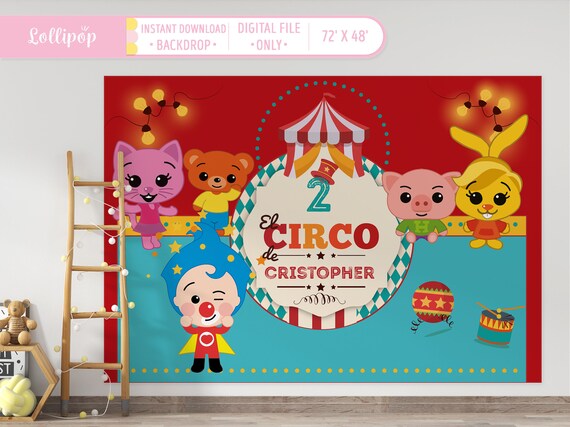 Plim Plim Backdrop Plim Plim the Clown Birthday Party | Etsy