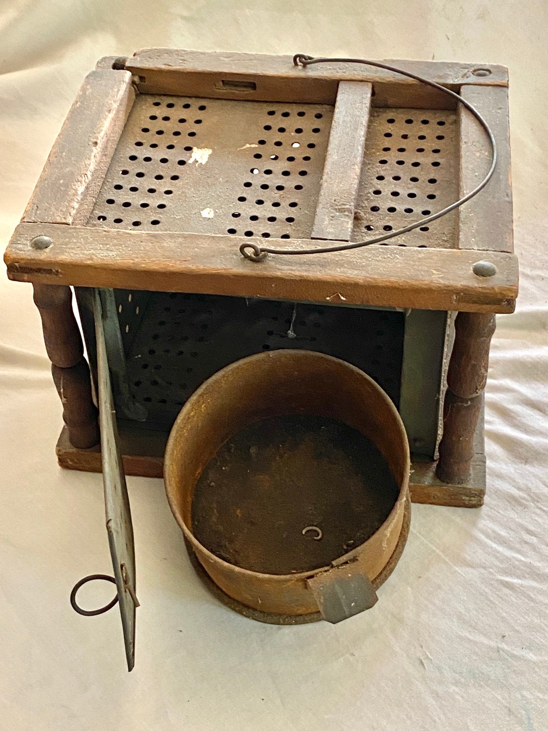 1870s Punched Tin Foot Warmer - Etsy