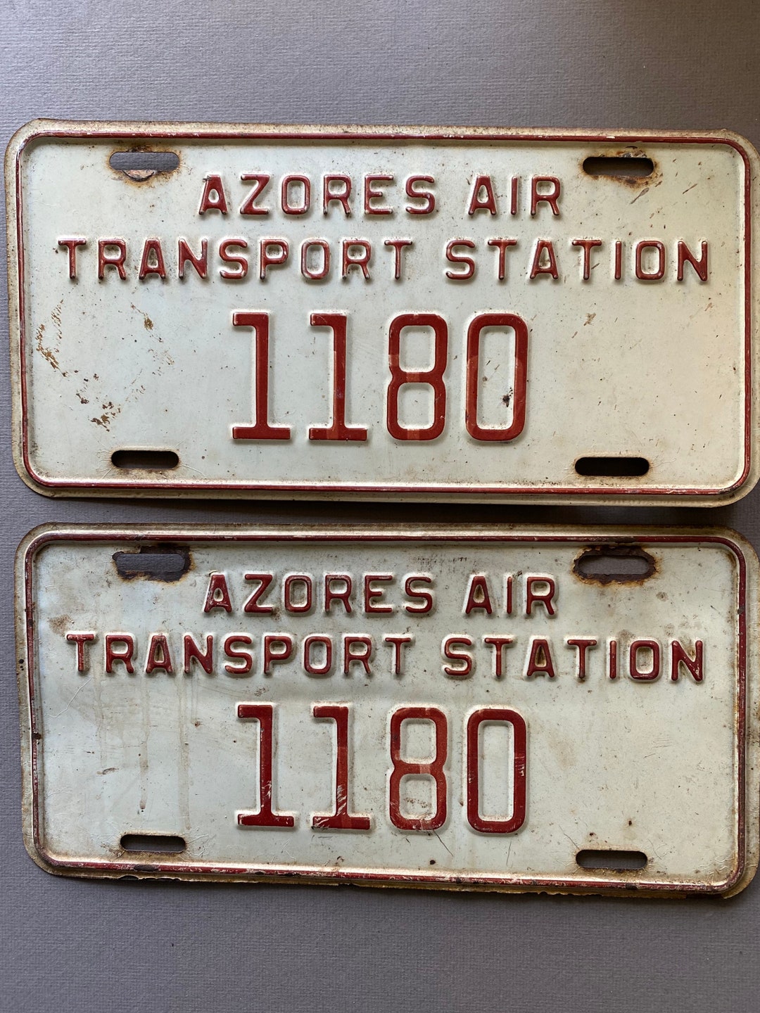 Azores Air Transportation Station License Plates / Pair - Etsy