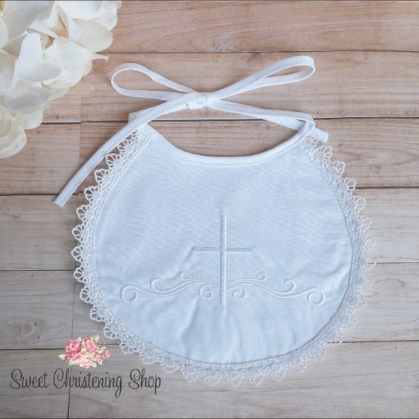 Christening Bib - Etsy