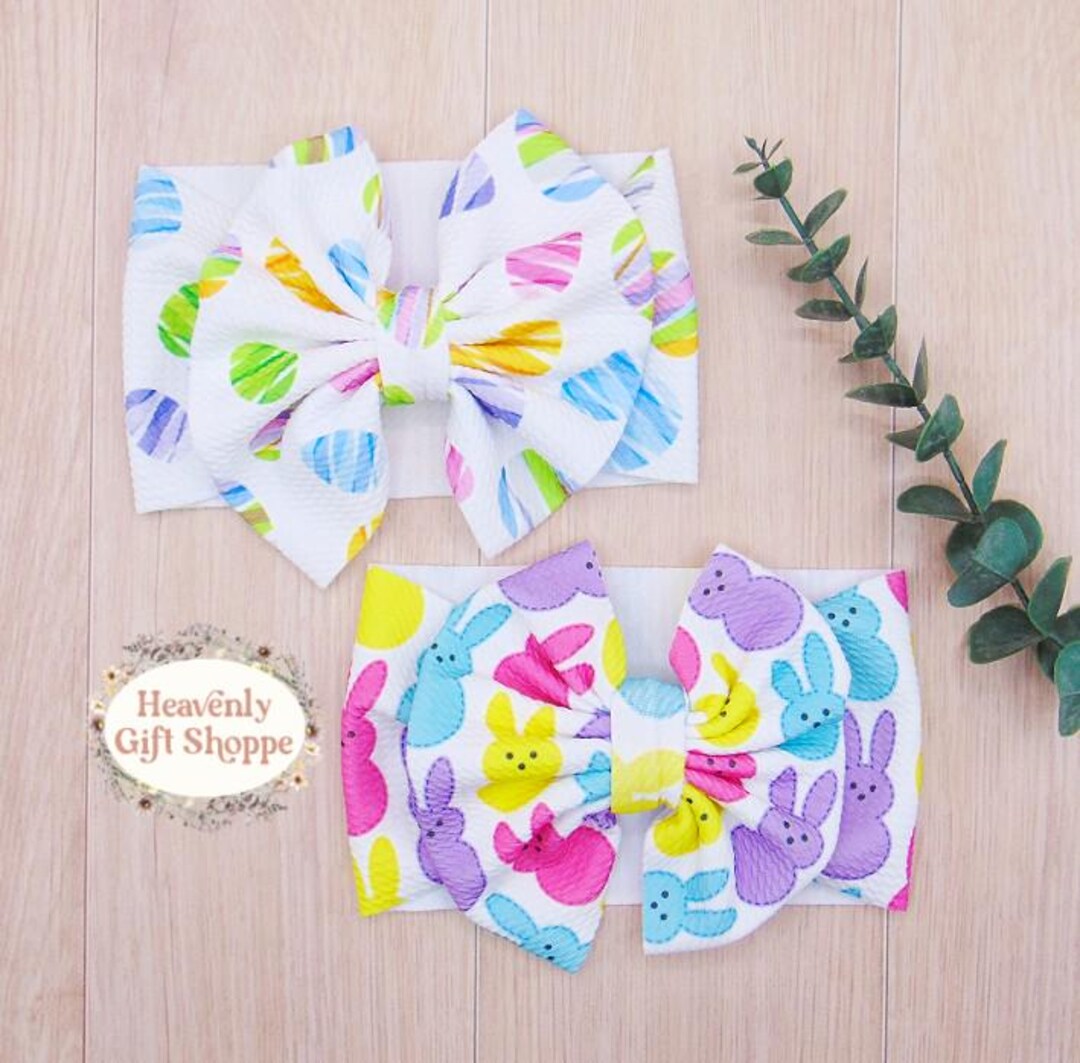 Easter Baby Headbands - Easter Baby Hair Bows - Easter Headwrap - Peeps ...