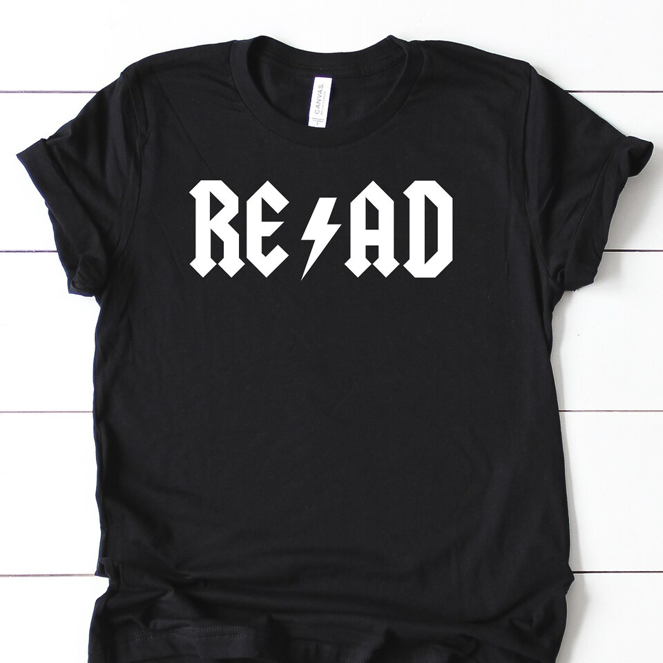 READ Back in the Library "Rock and Roll" Librarian T-shirt sold by ...