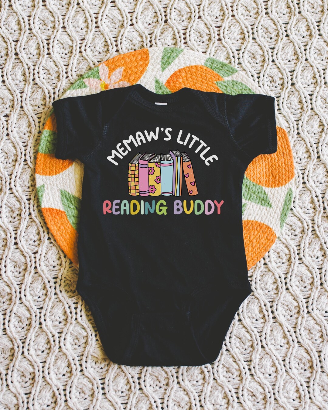Personalized Grandma's Reading Buddy Nerdy Baby Onesie© Baby Shower ...