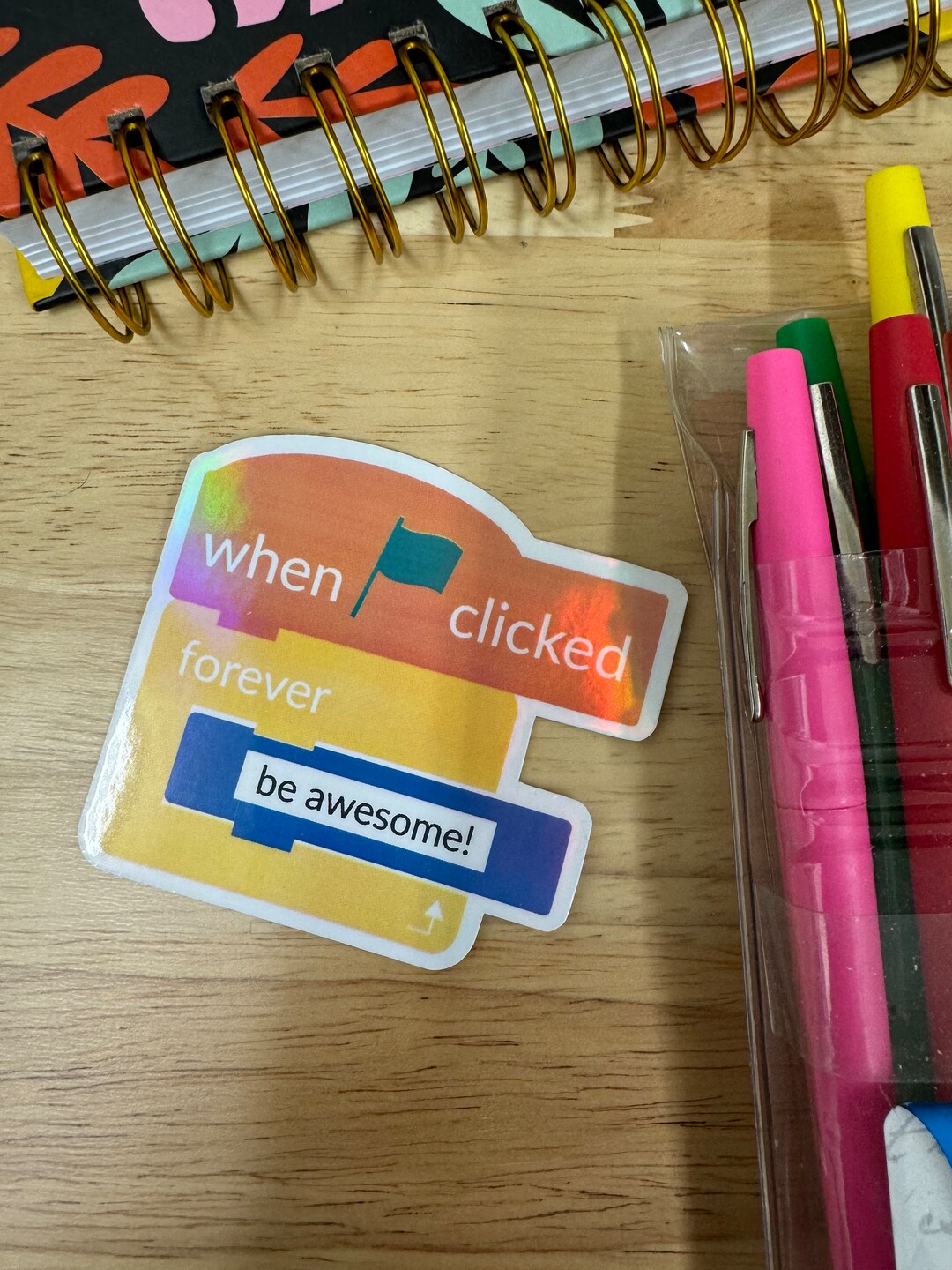 Scratch Programming Librarian & Reading 3 X 2 Inch Holographic Die Cut ...