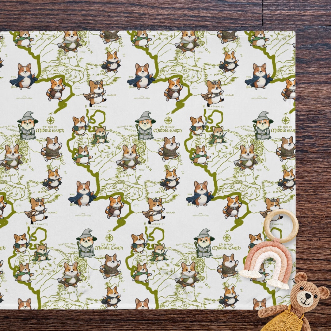 Lord of the Corgis Baby Blanket Lord of the Rings Merch Hobbit Baby ...