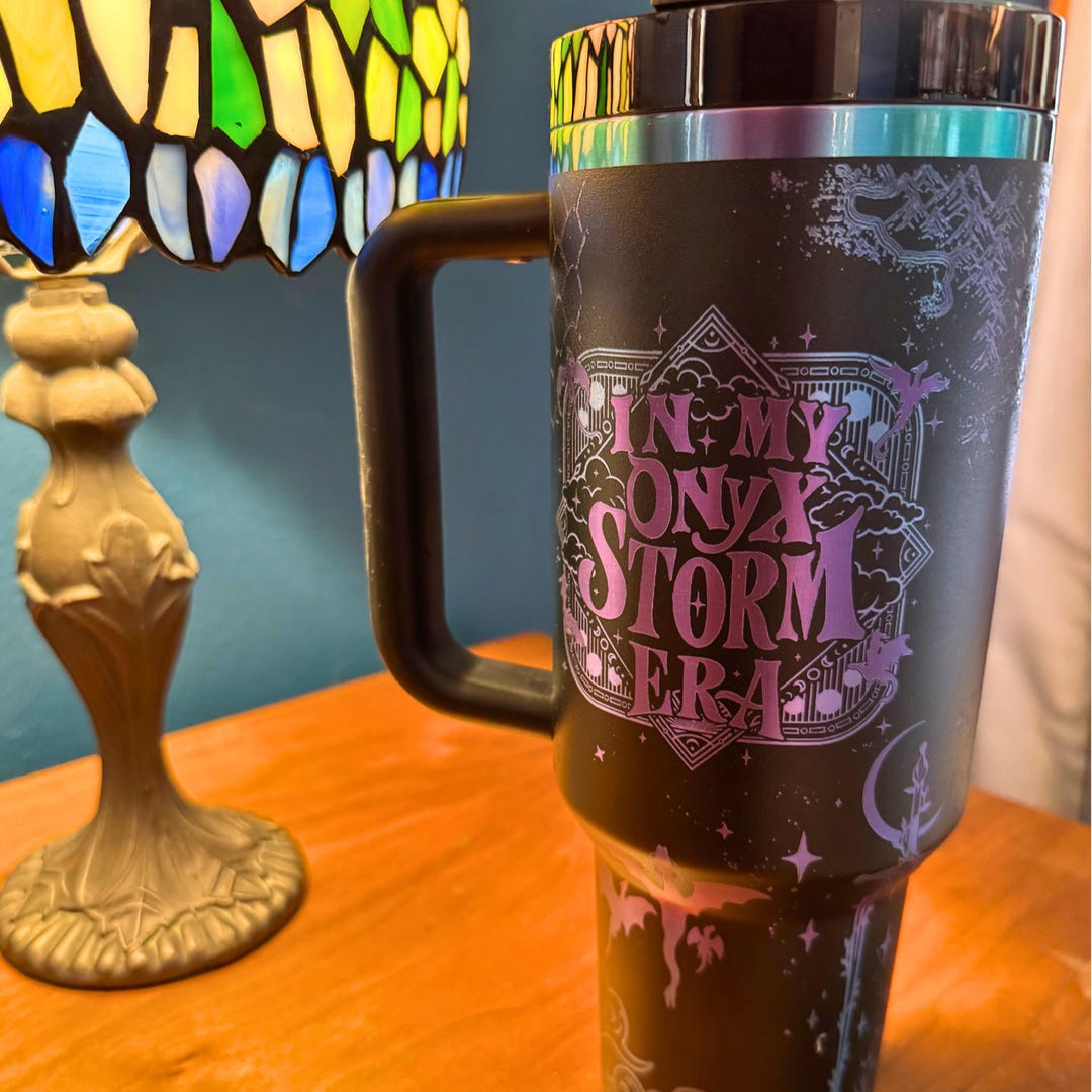 In My Onyx Storm Era Engraved Fourth Wing Merch Tumbler - Etsy